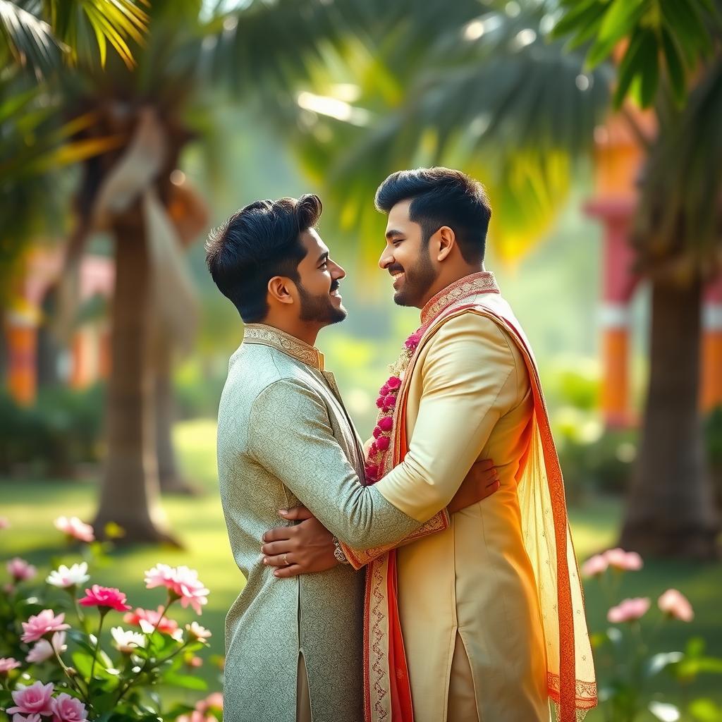 Love in Bloom: A Romantic Embrace in India