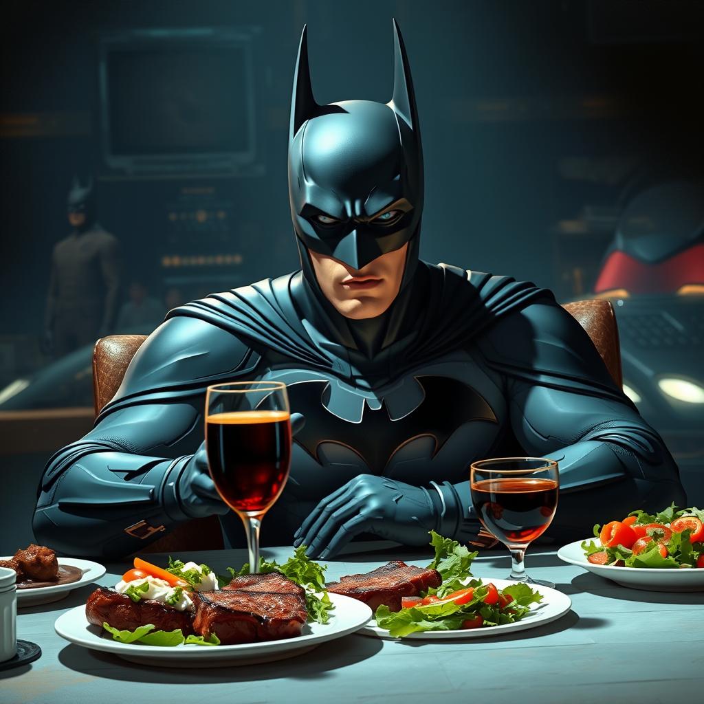 Batman Unmasked: Dining in a Moment of Calm