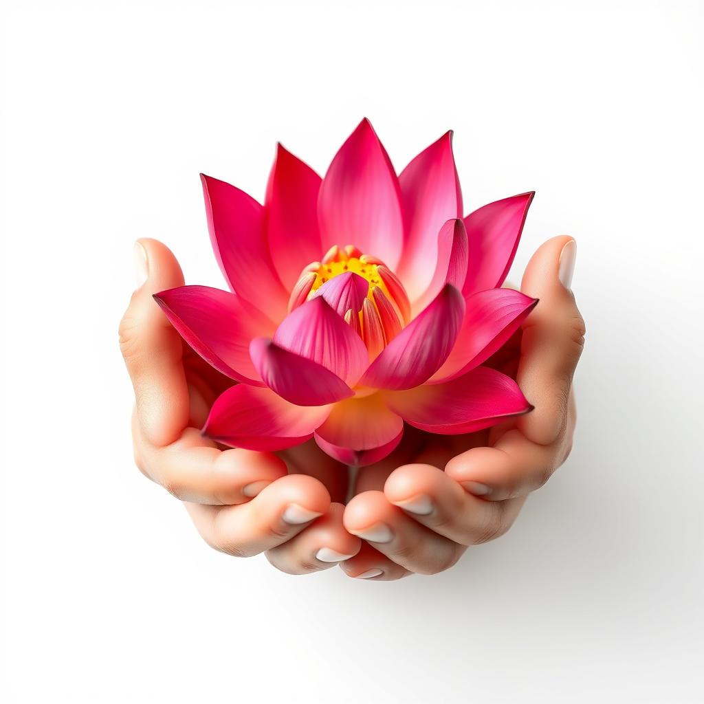 Embrace Nature: Lotus Flower in Hands