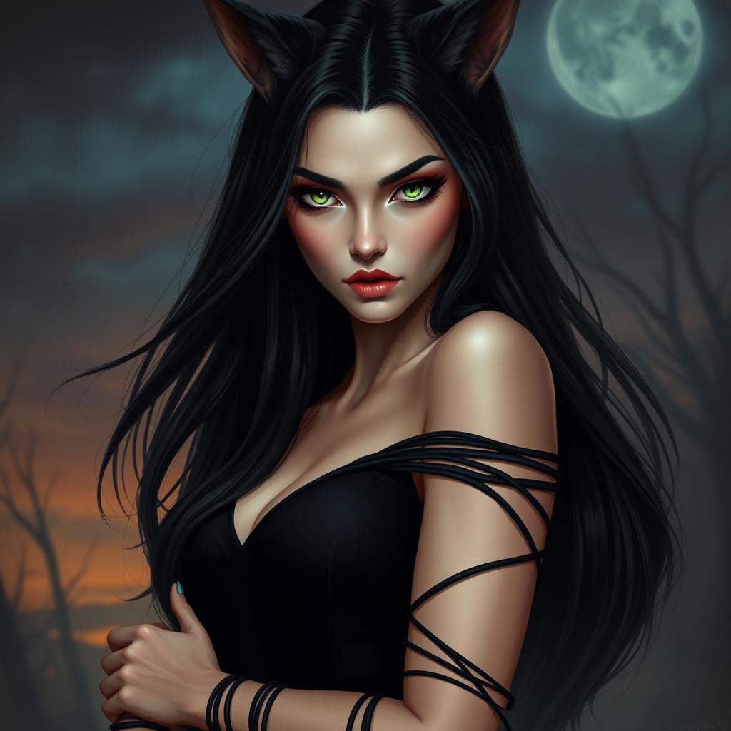 Enigmatic Catdemon Woman