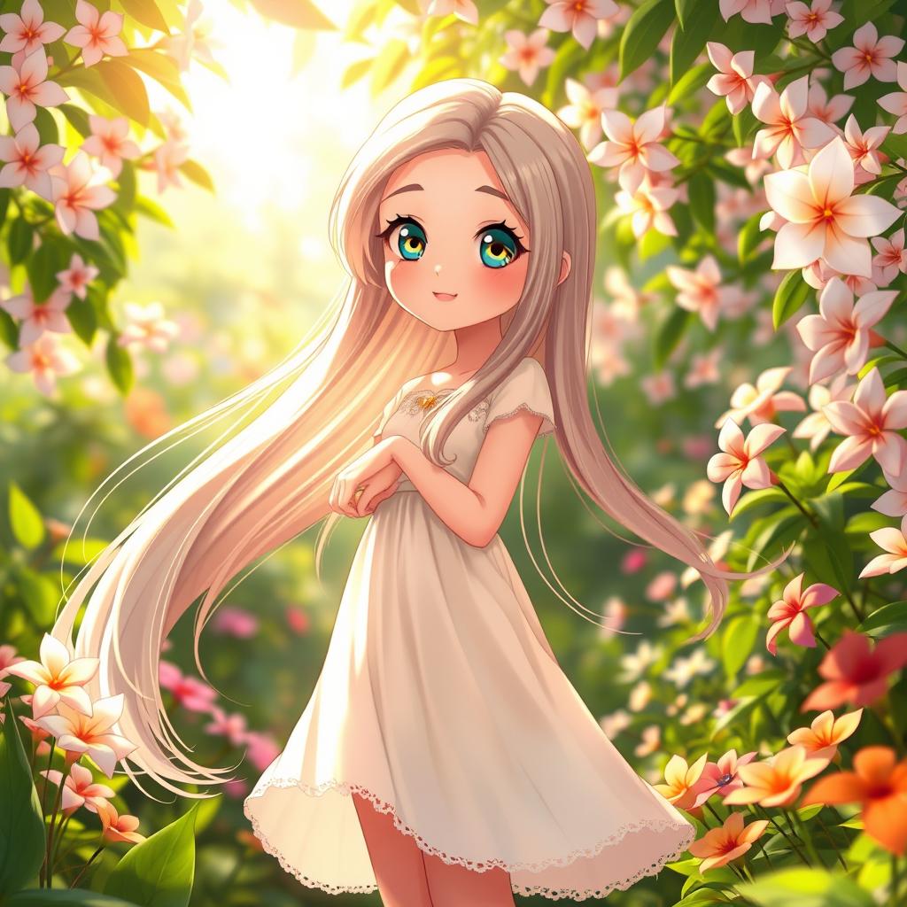 Enchanting Jasmine Garden: A Dreamy Animated Scene