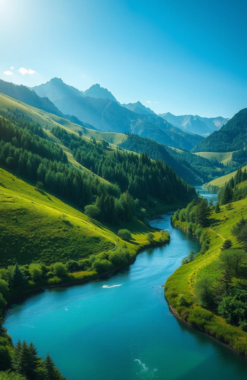 Explore the Vibrant Green Cinematic Landscape