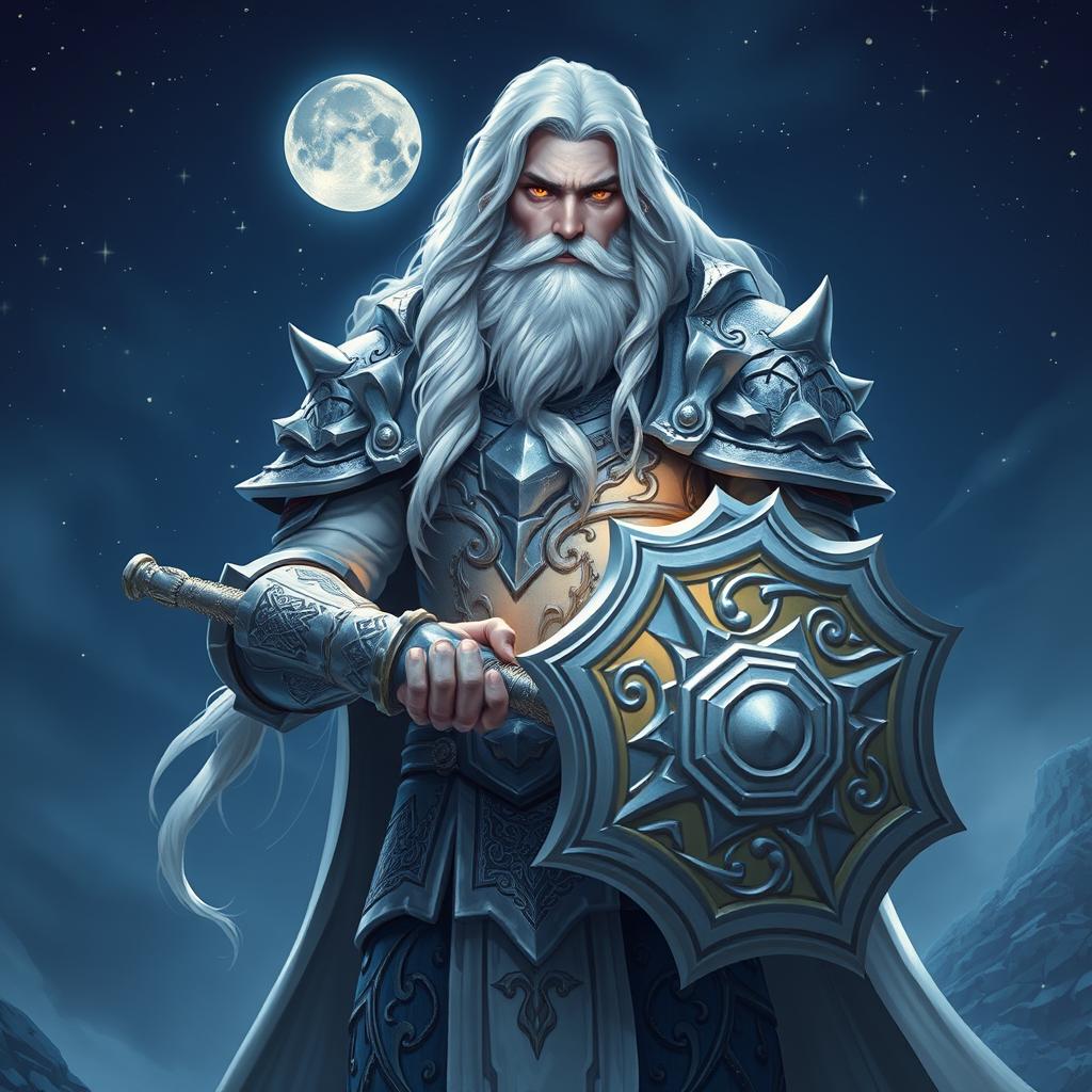 Majestic Aasimar Twilight Cleric of Selune