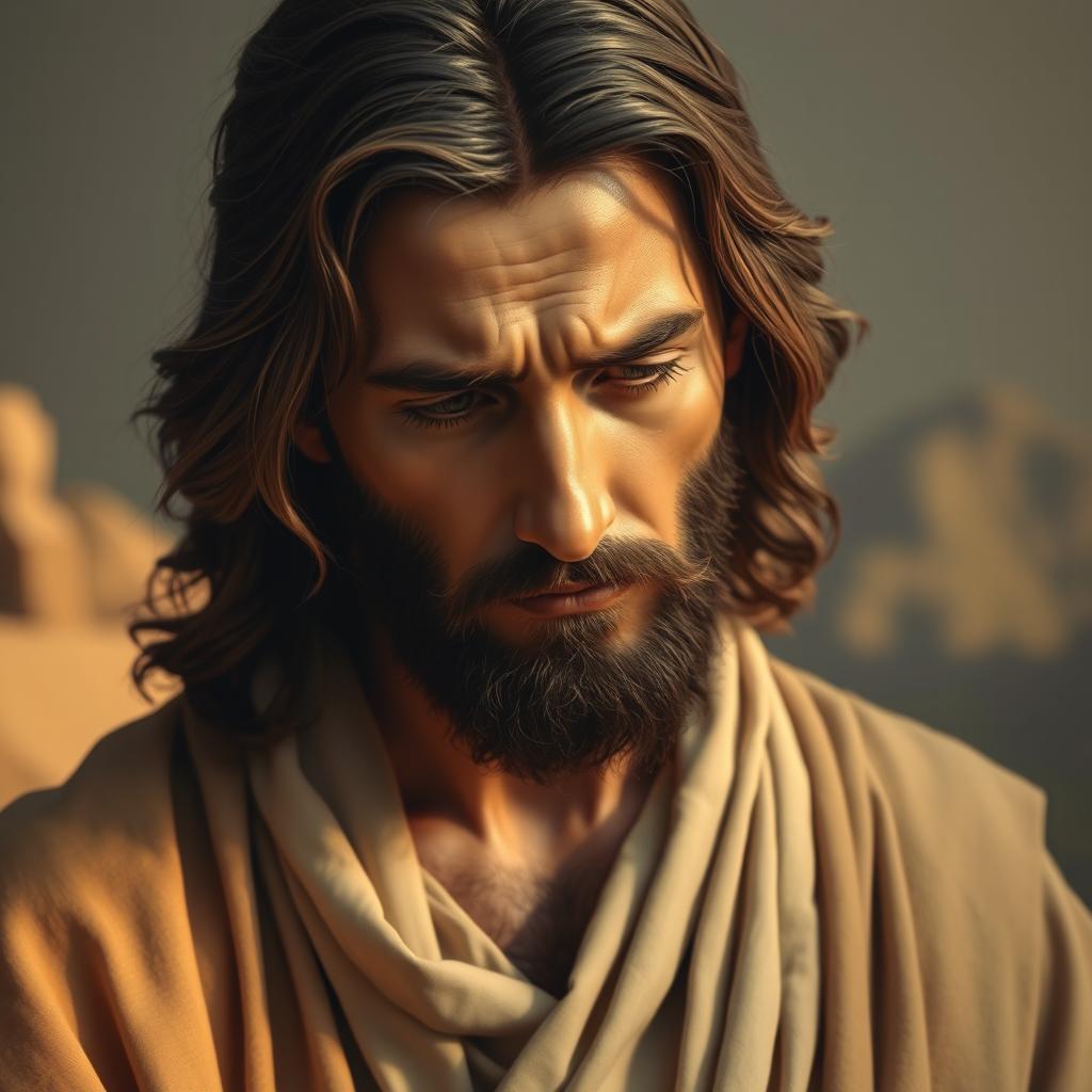 Deeply Disappointed Jesus Portrait