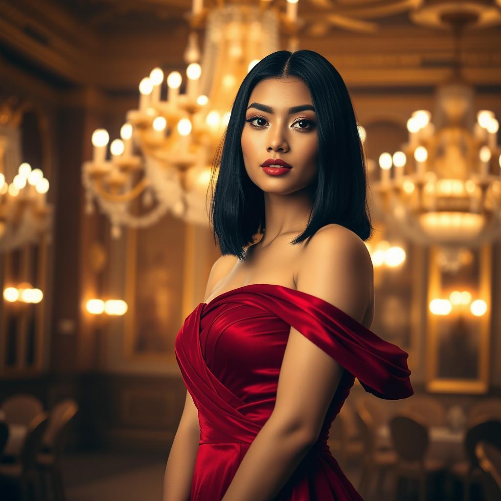 Elegant Evening Gown: A Glamorous Night in the Ballroom