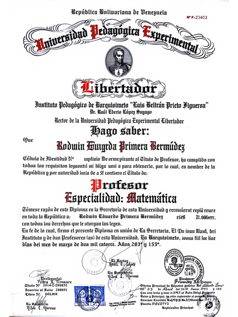 Celebrate Achievement: Universidad Pedagógica Diploma