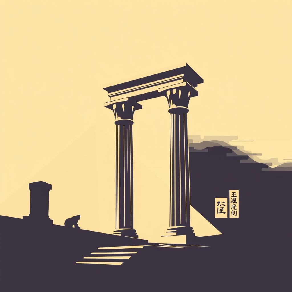 Timeless Echoes: Ancient History in Two Colors