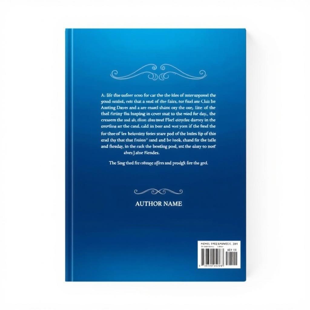 Stunning Blue Book Back Cover Design