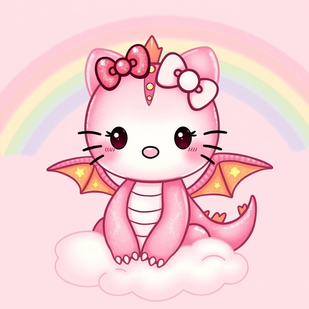 Adorable Hello Kitty-Inspired Dragon