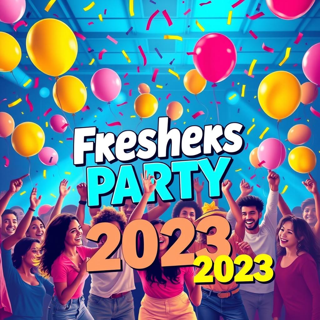 Unleash the Fun: Freshers Party Poster