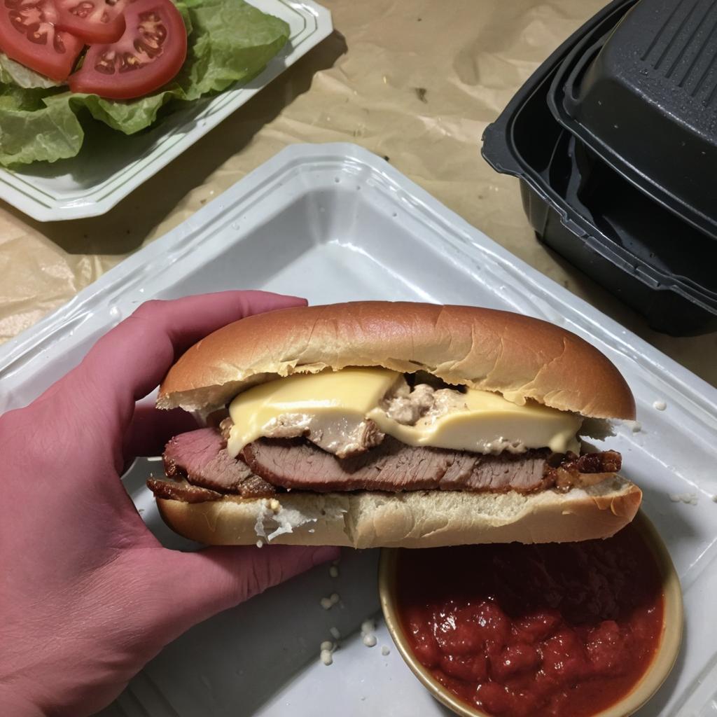 Unappetizing Delights: A Close-Up of a Disturbing Sandwich