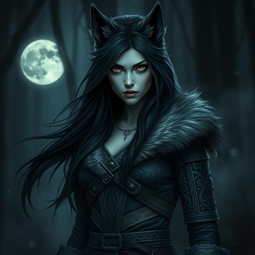 Mystical Human-Wolf Hybrid: A Nordic Enchantment