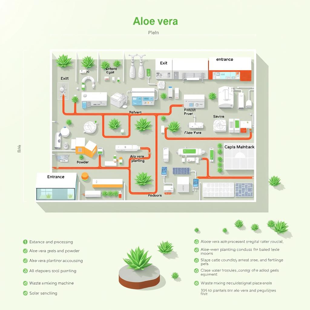 GMP-Compliant Aloe Vera Processing Laboratory Layout