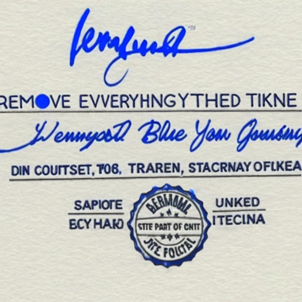 Elegant Blue Ink Signature - A Touch of Professionalism