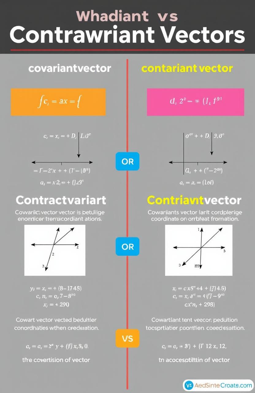 Covariant Vs Contravariant Vectors Conceptual Infographic
