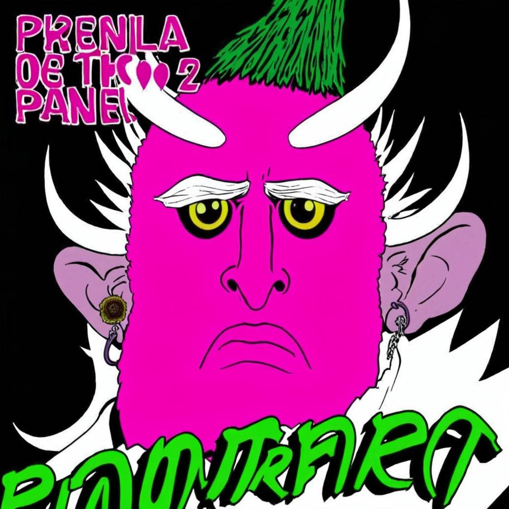 Vibrant Album Cover Design for 'PLUSQUAMPERFET' with Funky Artwork