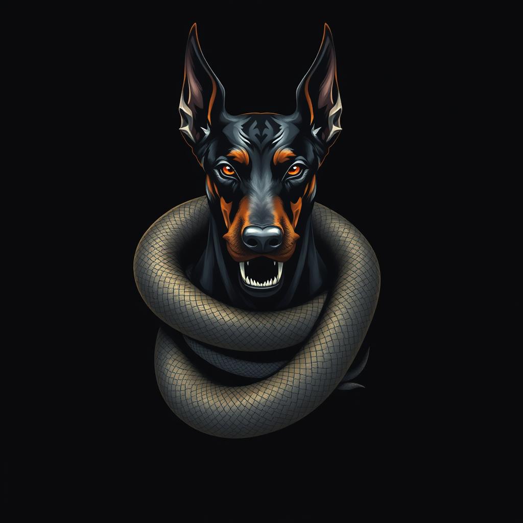 Menacing Doberman: A Sinister Encounter