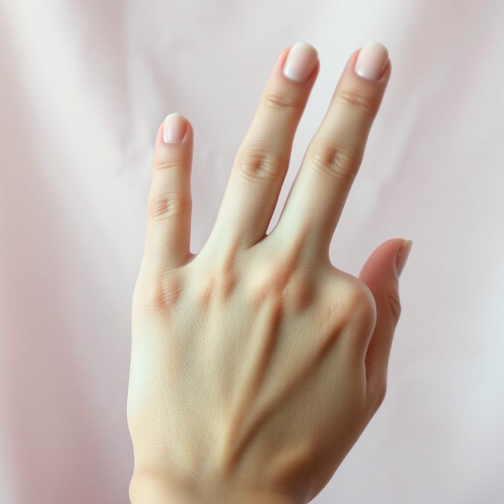 Intricate Close-Up of a Manicured Hand with Unique Details
