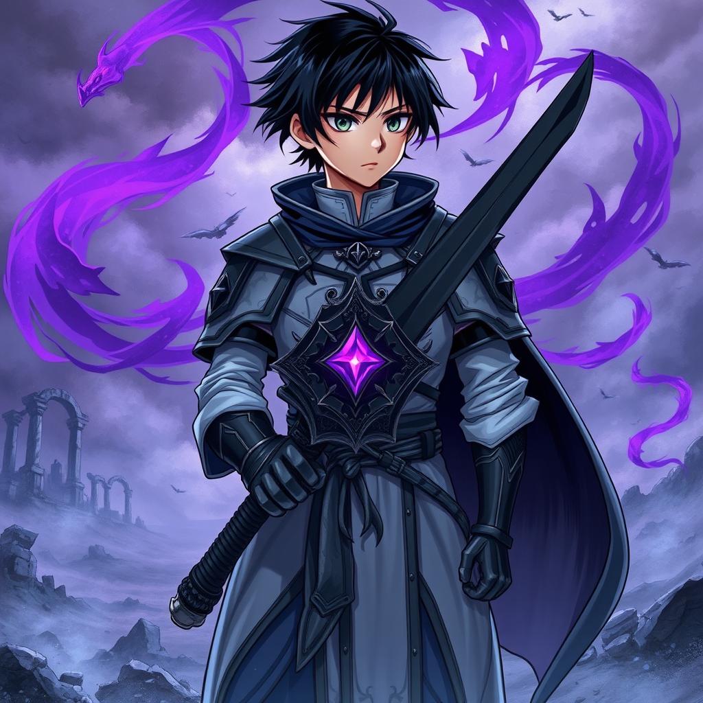 Epic Manhua Book Cover: Young Warrior Awaits