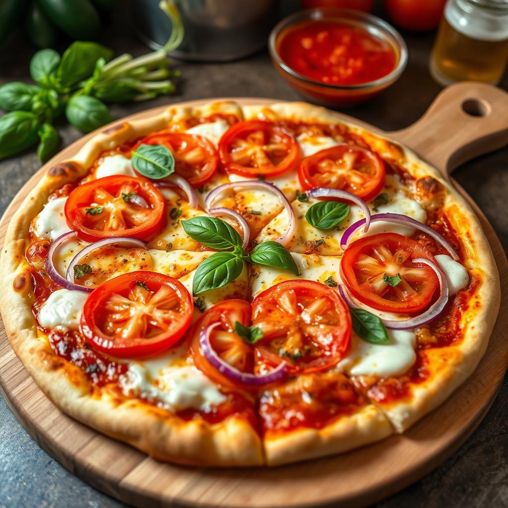 Irresistible Onion and Tomato Pizza