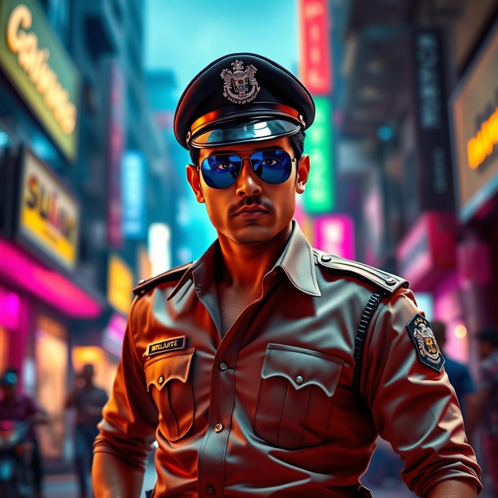 Glamorous Bollywood Cop: Style Meets Confidence