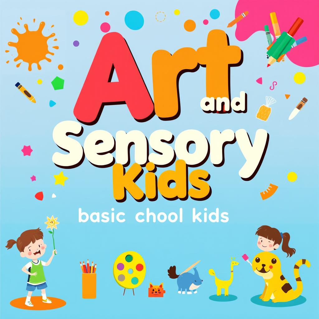 Vibrant 'Art and Sensory' Poster for Kids - Fun and Colorful Design