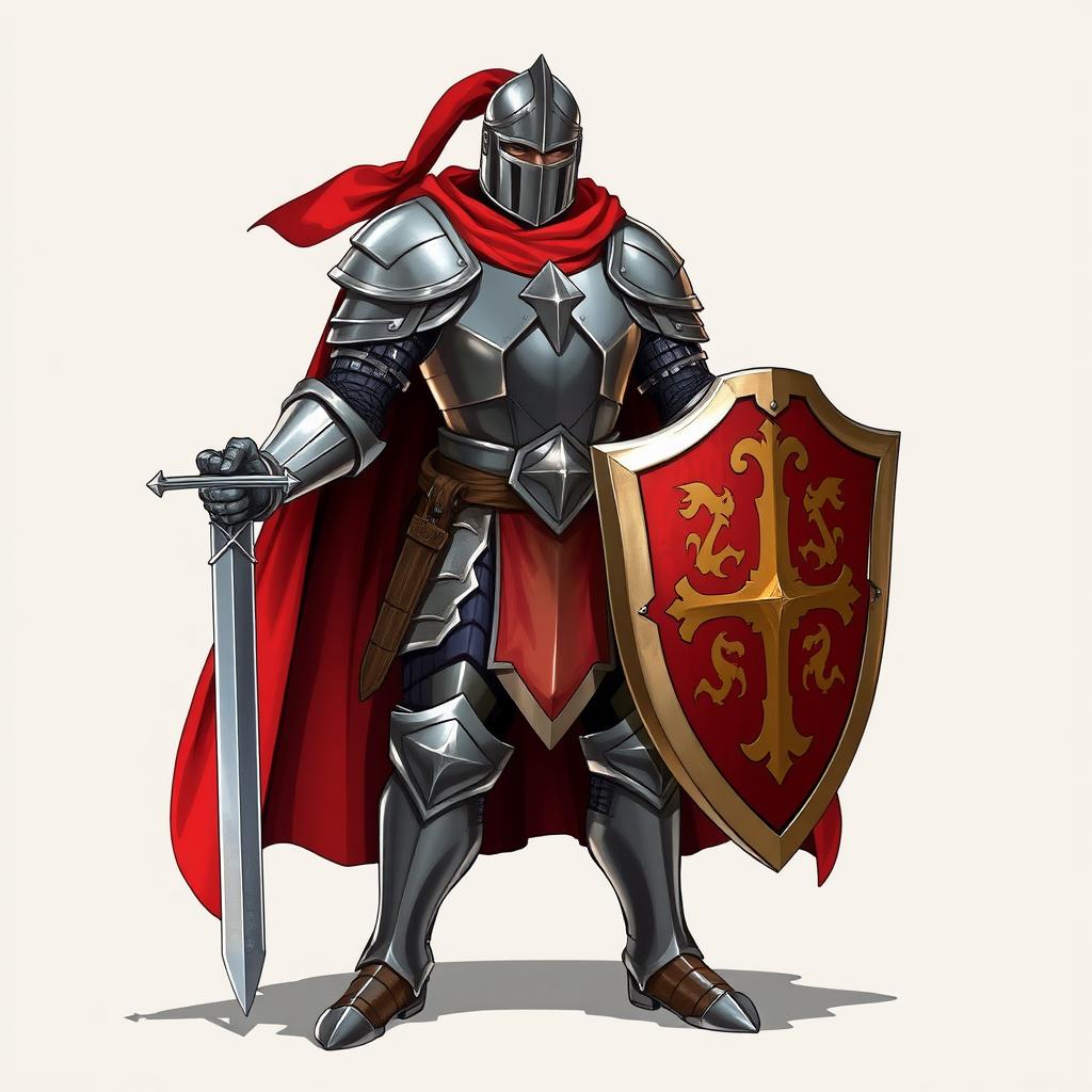 Epic Knight in Dungeons & Dragons Style