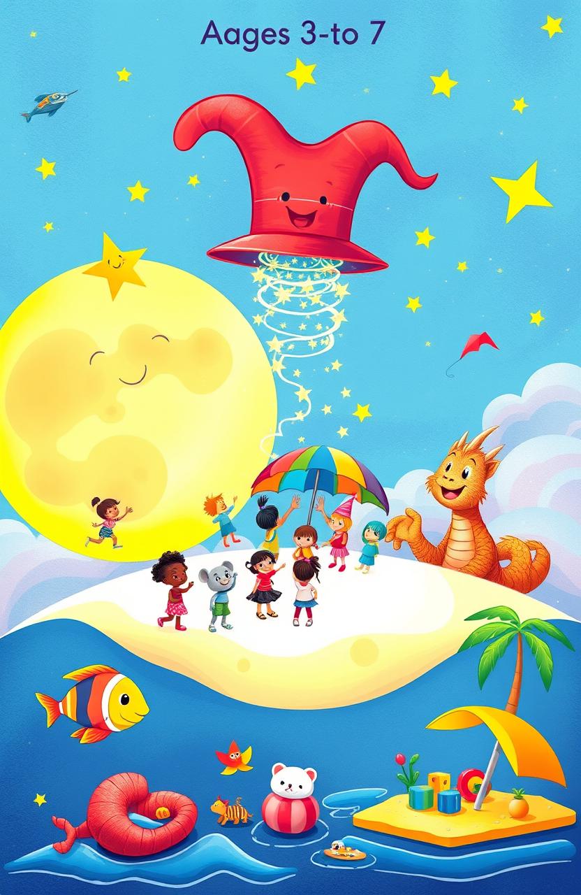 Whimsical Book Cover for Kids' Adventures