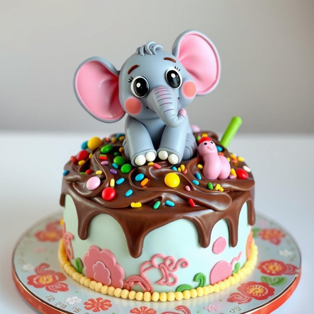 Whimsical Elephant Cake Creation