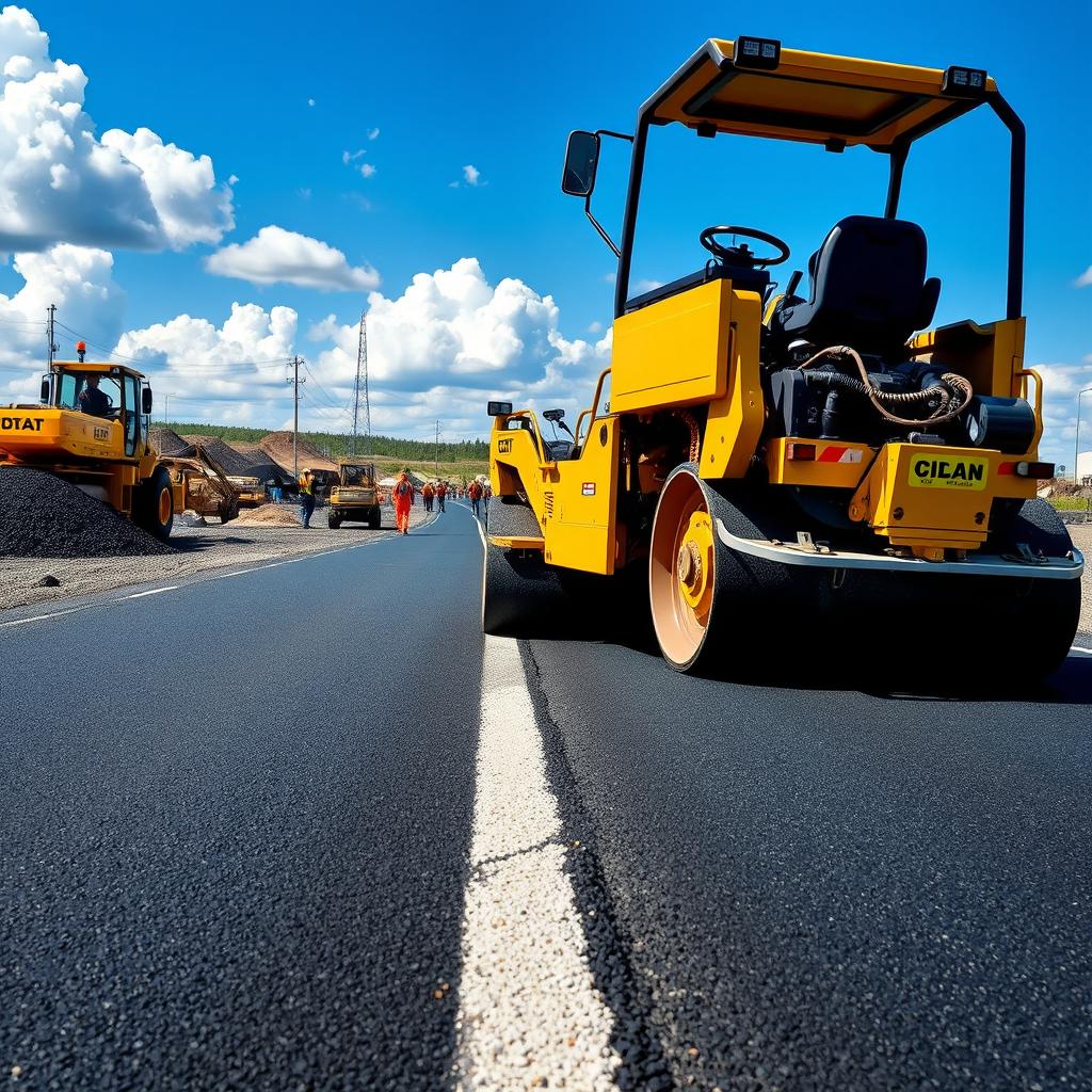 Mastering the Road: Civil Engineering Paver in Action