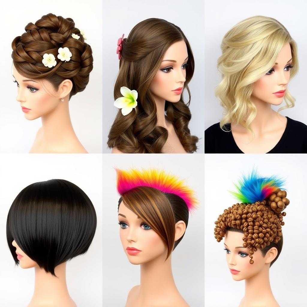 5 Stunning Hairstyles: A Versatile Collage of Trends