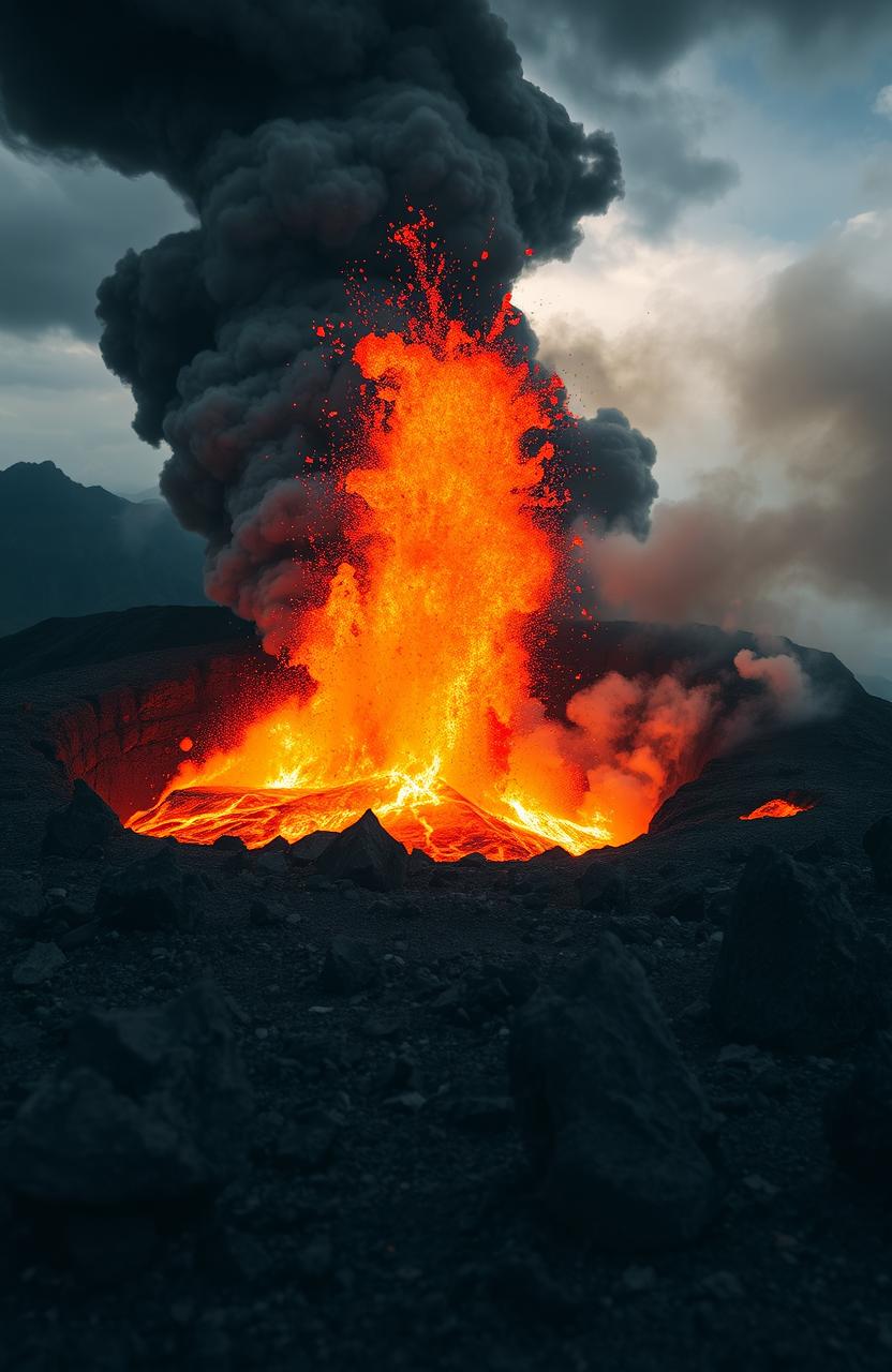 Experience the Fury: Volcanic Eruption Scene