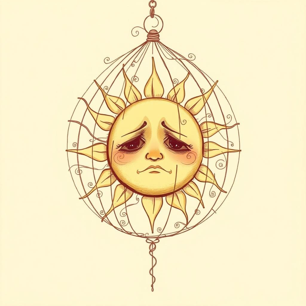 Embrace the Melancholy: Sad Sun Sketch