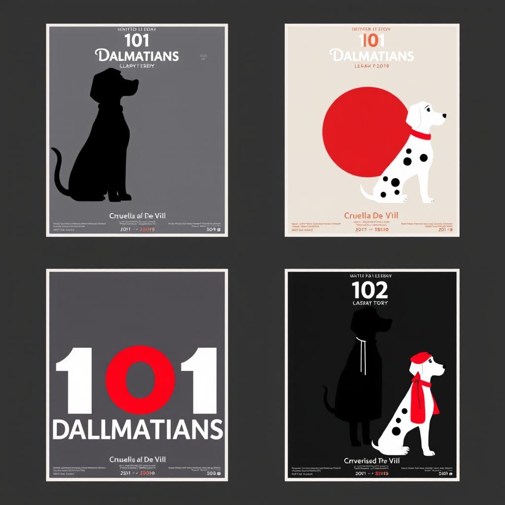 Minimalist Posters Inspired by 101 Dalmatians