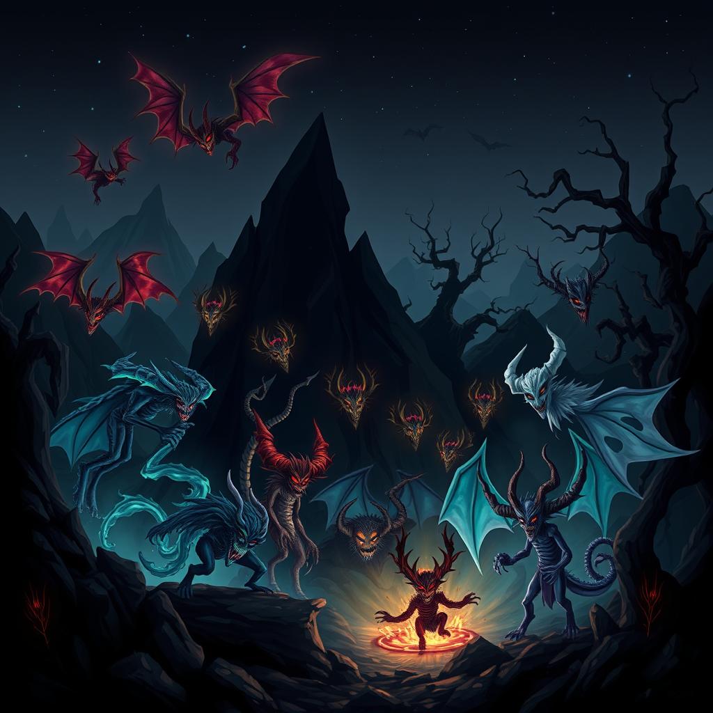 Explore a Dark and Mystical Demon Landscape