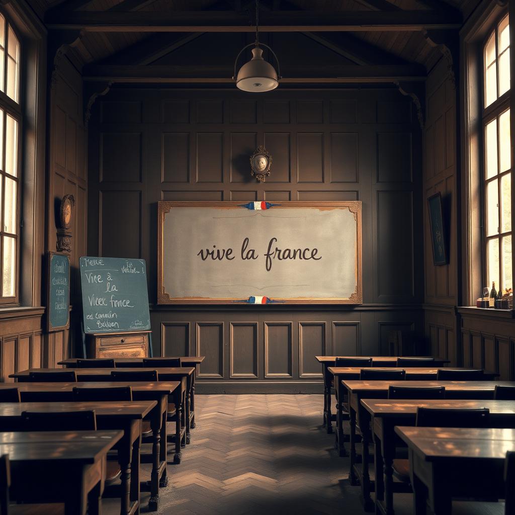 Step Back in Time: A Serene Classroom in 1870 Alsace