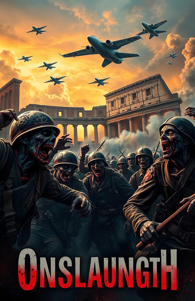 Zombie Soldiers Clash in Rome: A Dramatic Battle
