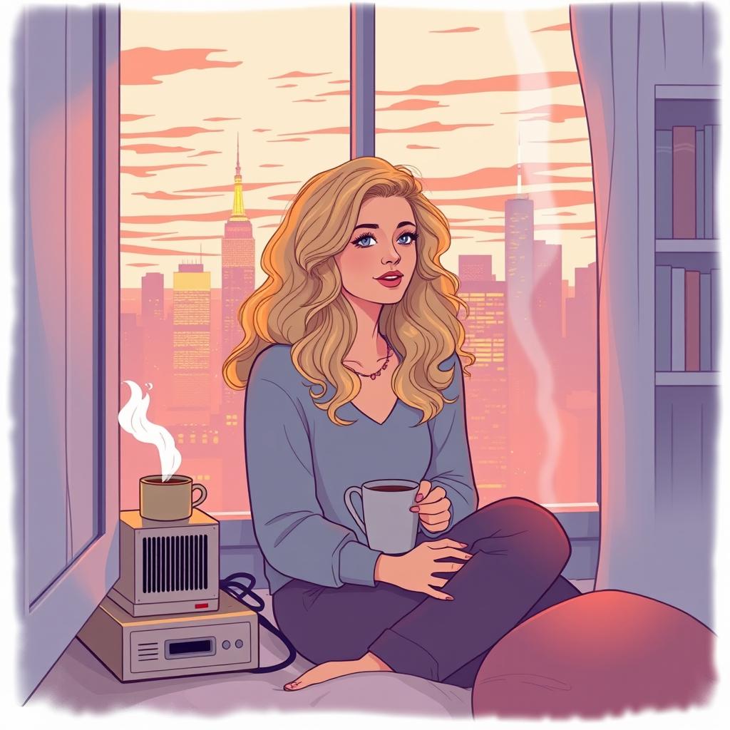Charming Book Cover Featuring a Carrie Bradshaw-Inspired Character