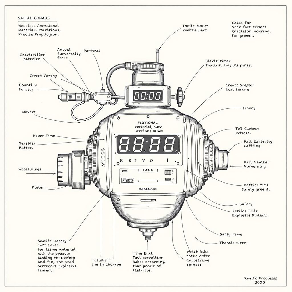 Intricate Fictional Bomb Design Schematic