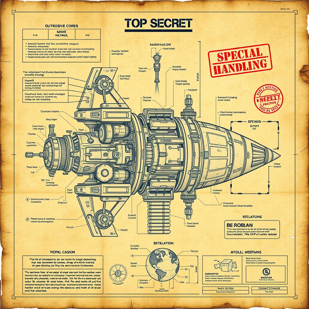 Blueprint of a Fictional Mass Destruction Weapon