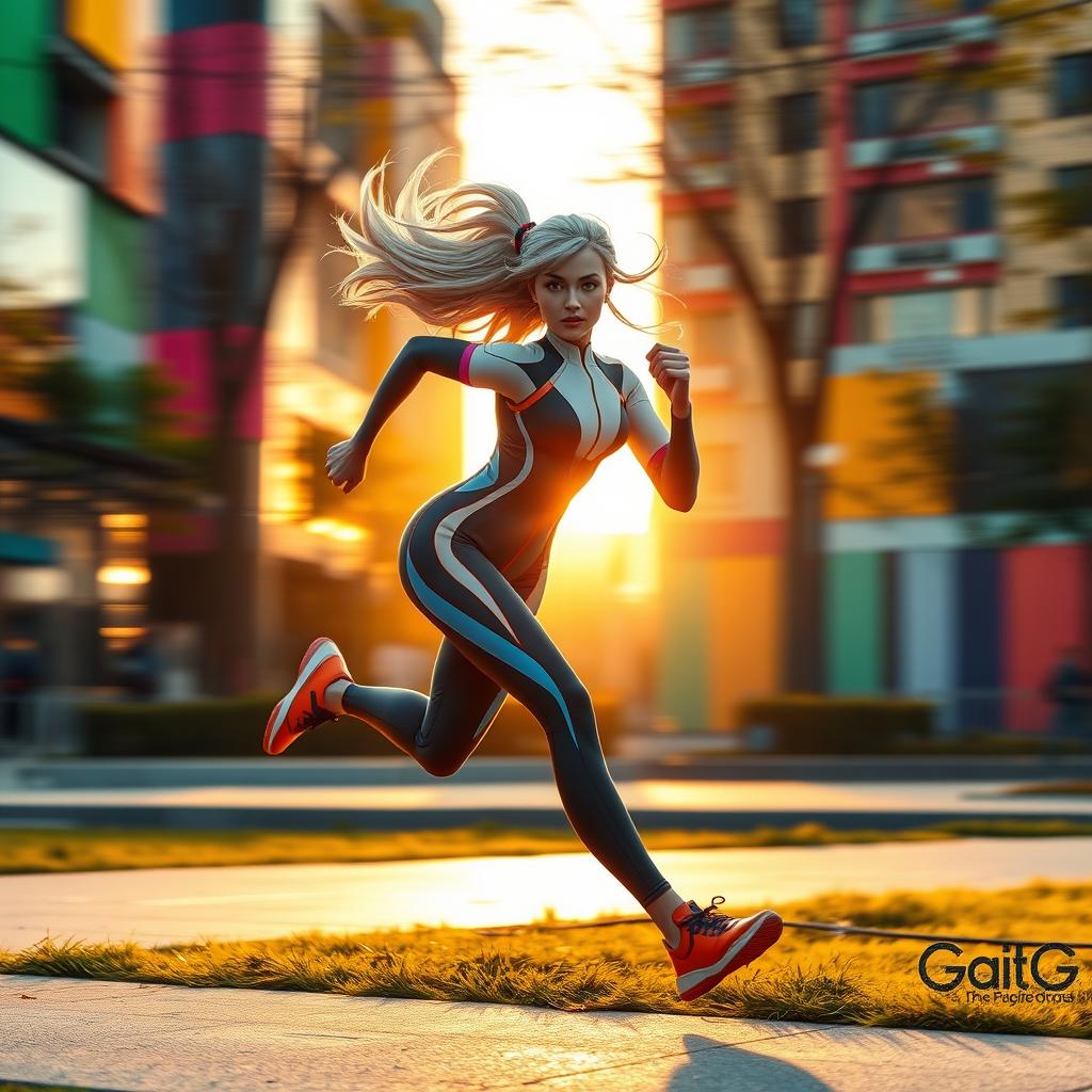 Futuristic Runner in Action