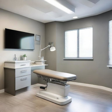 Immaculate and Modern Doctor's Consulting Room Interior
