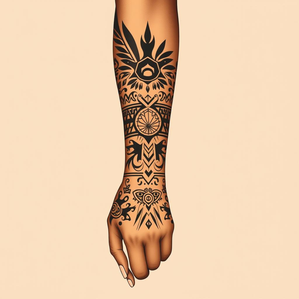 Elegant Tribal Tattoos: A Forearm Canvas