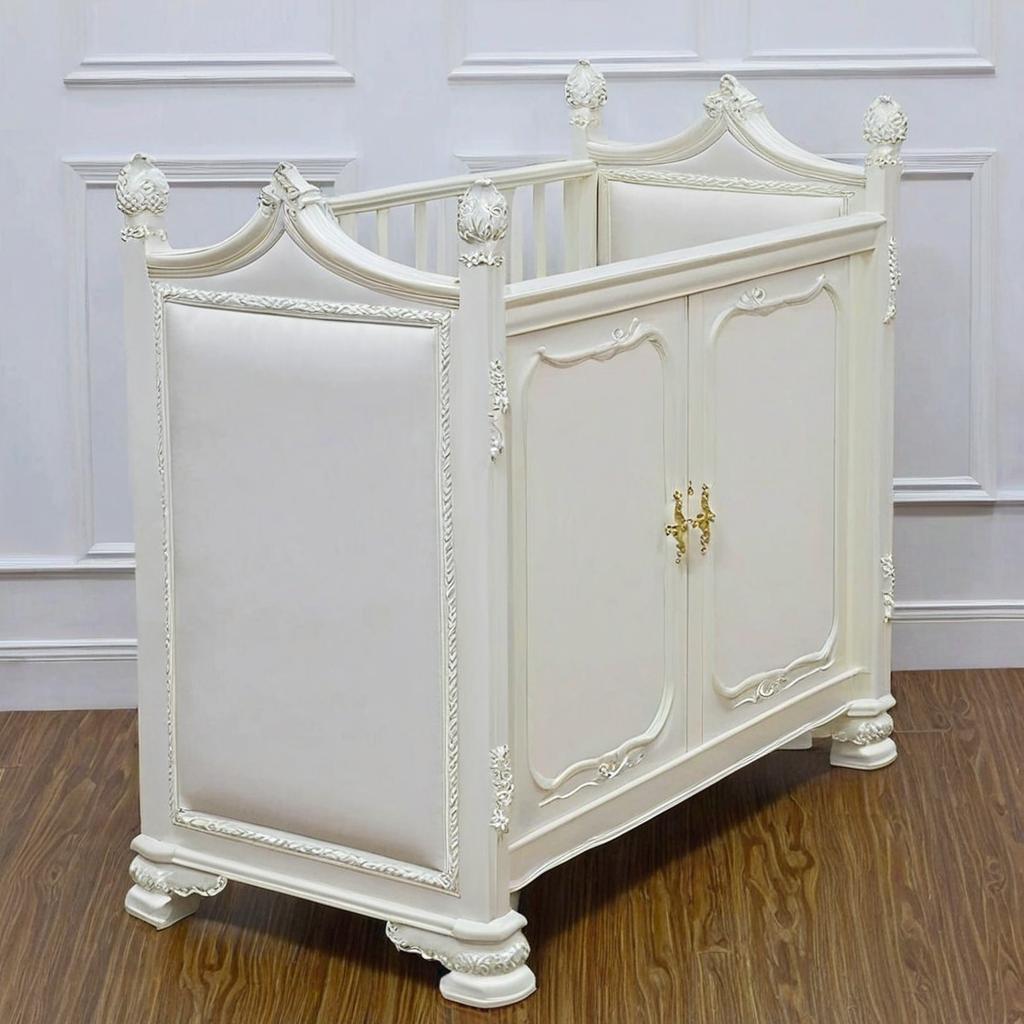 Elegant Vintage-Style Wardrobe Inspired by Classic Crib Design