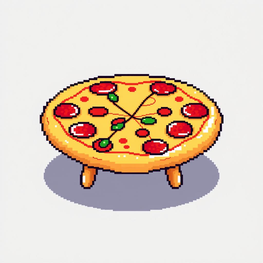 Deliciously Fun: Pixel Art Pizza Table