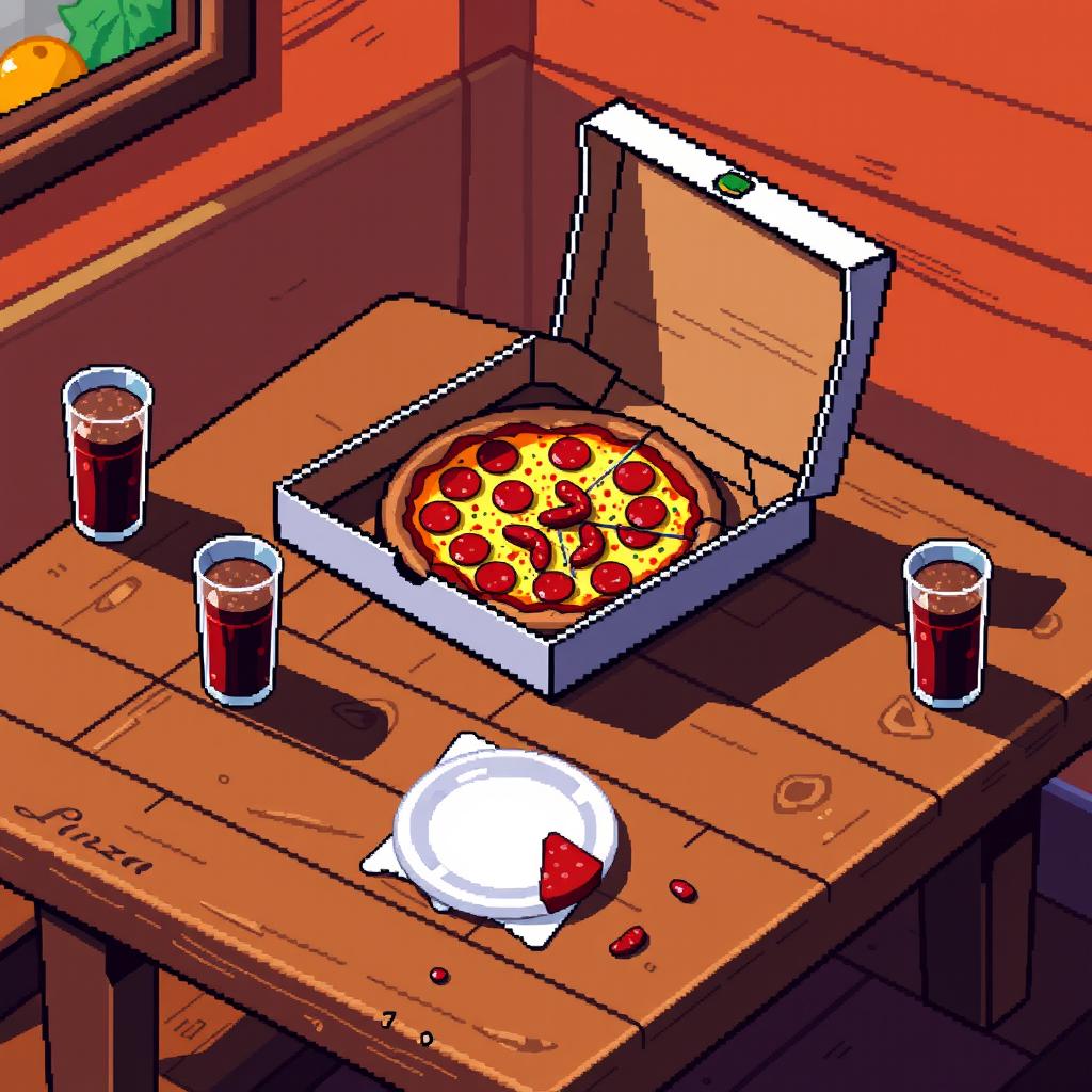 Delicious Pixel Art Pizza Moment