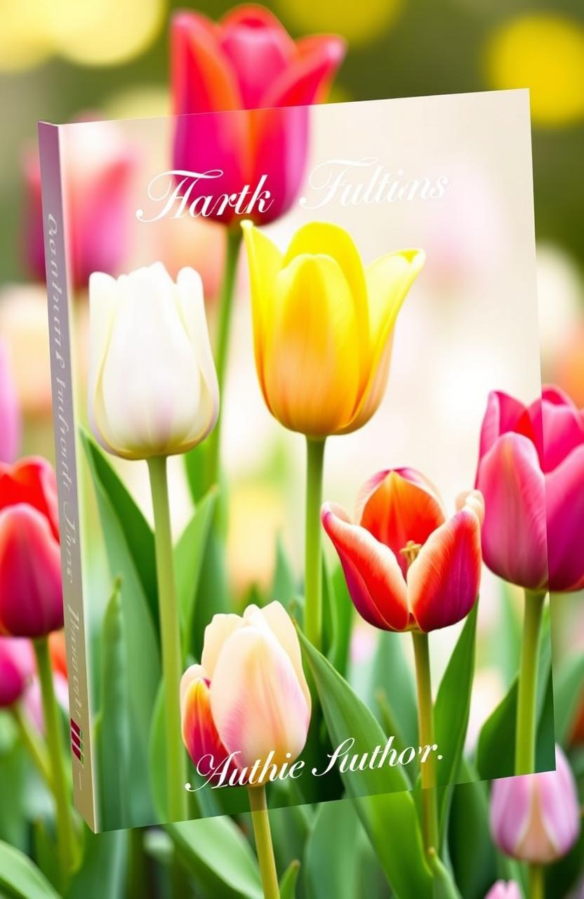 Vibrant Tulip Journey: A Book Cover Design