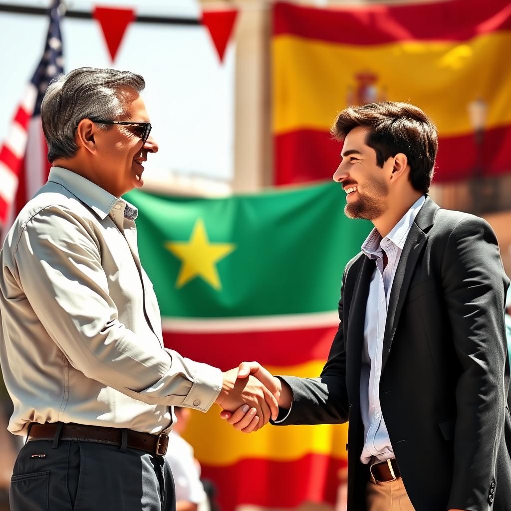 Uniting Cultures: A Friendly Handshake