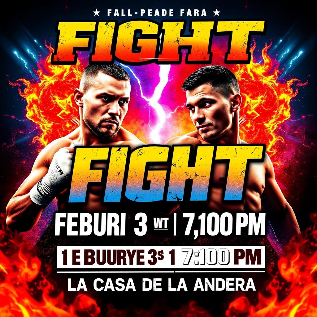 Epic Showdown: Dynamic Fight Poster