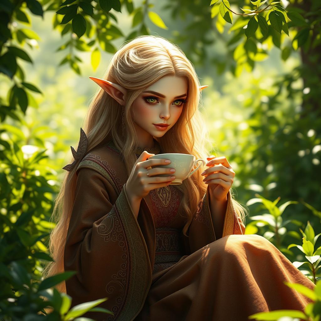 Enchanting High Elf in Ornate Robes